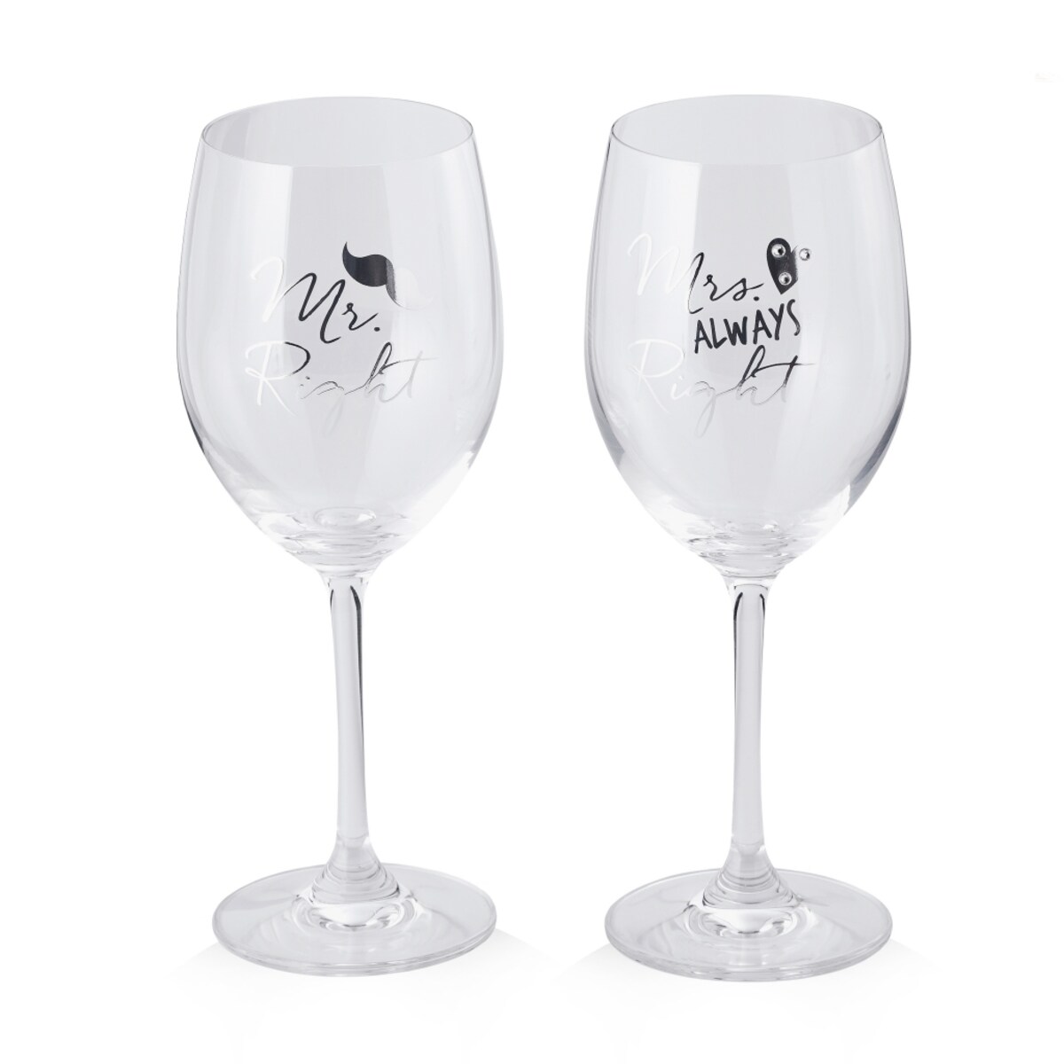 Komplet 2 Kieliszków Mr Right 2 | home-you.com