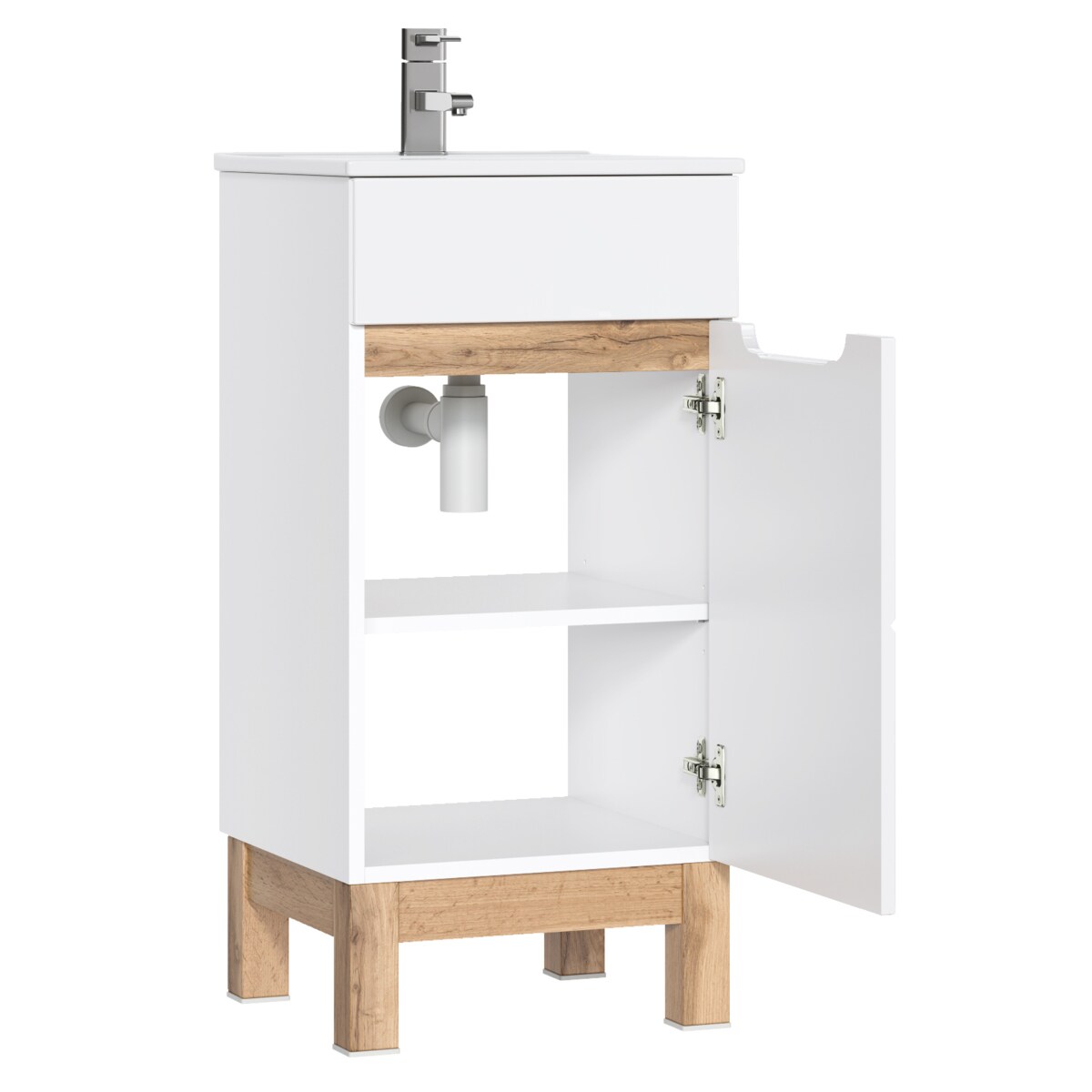 Bali White 50 cm wolnostojąca wbudowana szafka pod umywalkę do łazienki ...