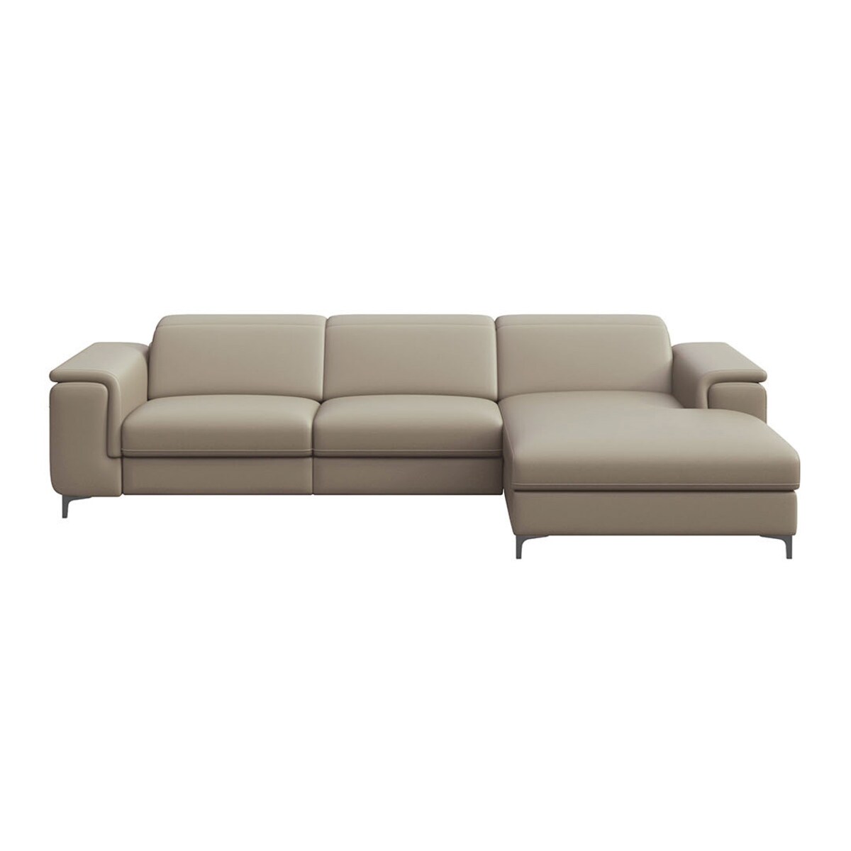 Sofa narożna Brito szara z funkcją relaksu | home&you