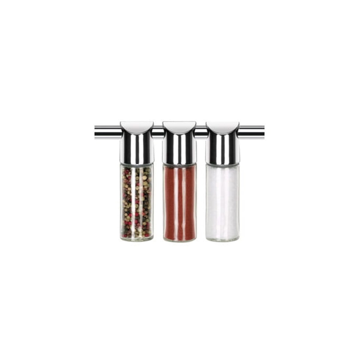 Pojemniki do Przypraw Wiszące monti 3 Szklane Kuchenne Reling ...