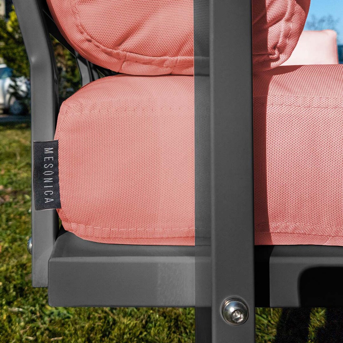 Canapé 2 places Soledo Corail - Structure anthracite | home&you