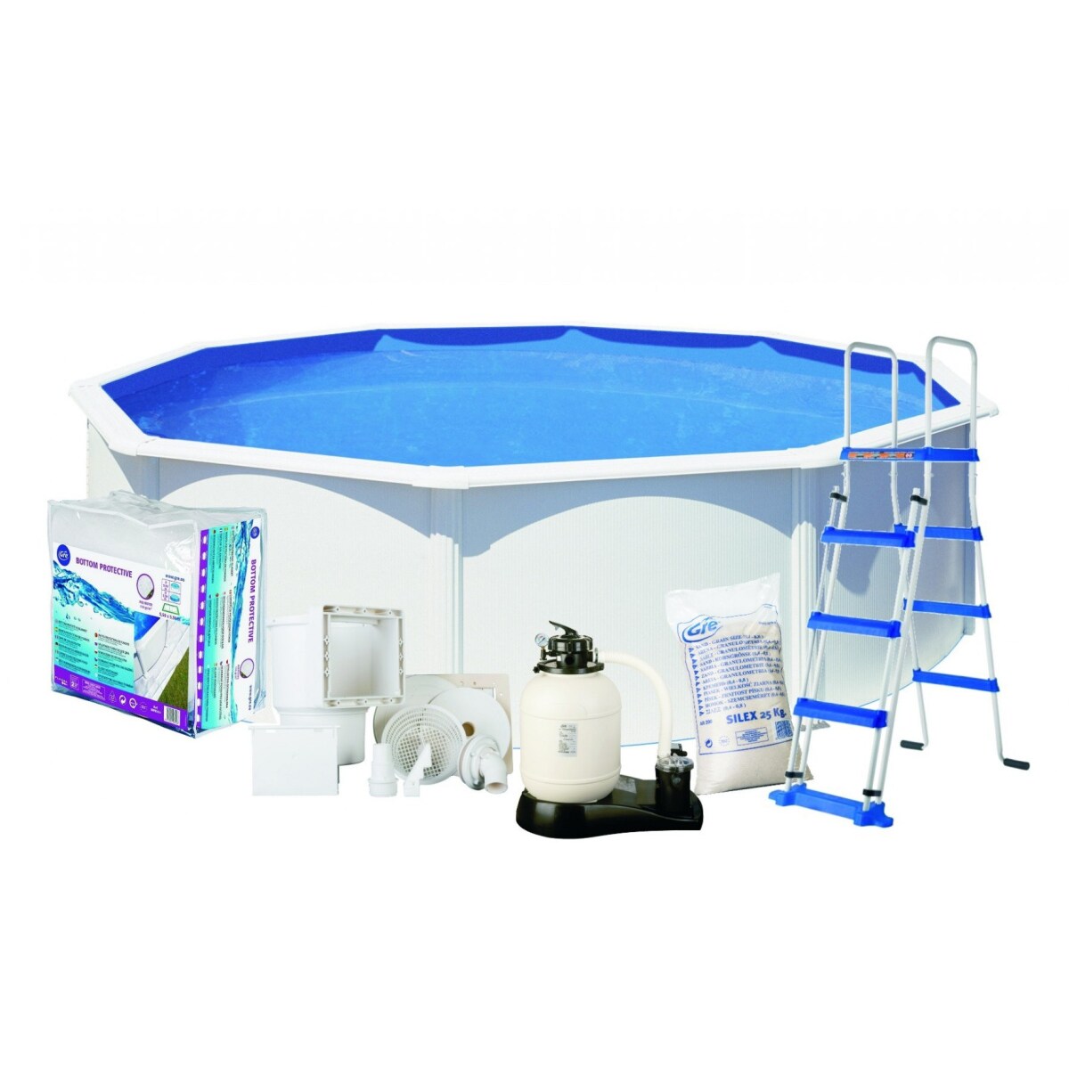 Basen ogrodowy stalowy Atlantis 550x132cm GRE | home&you