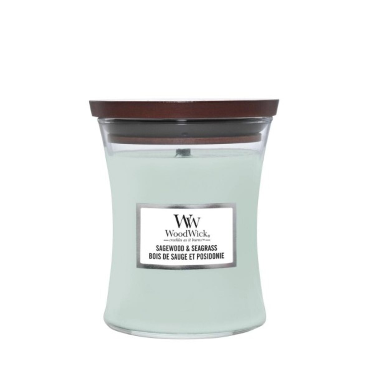 WoodWick świeca średnia SAGEWOOD & SEAGRASS | home&you