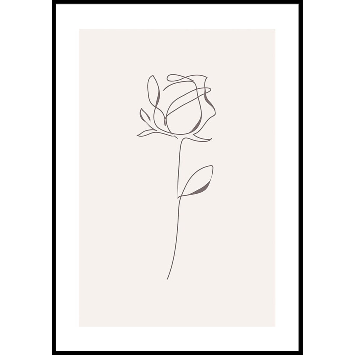 plakat line art róża 1 21x30 cm | home&you