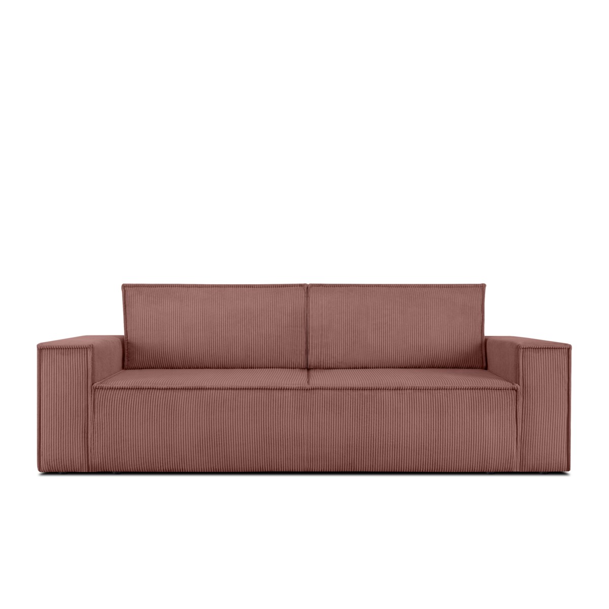 KONSIMO NAPI Sofa 3-osobowa z różową podstawą łóżka
