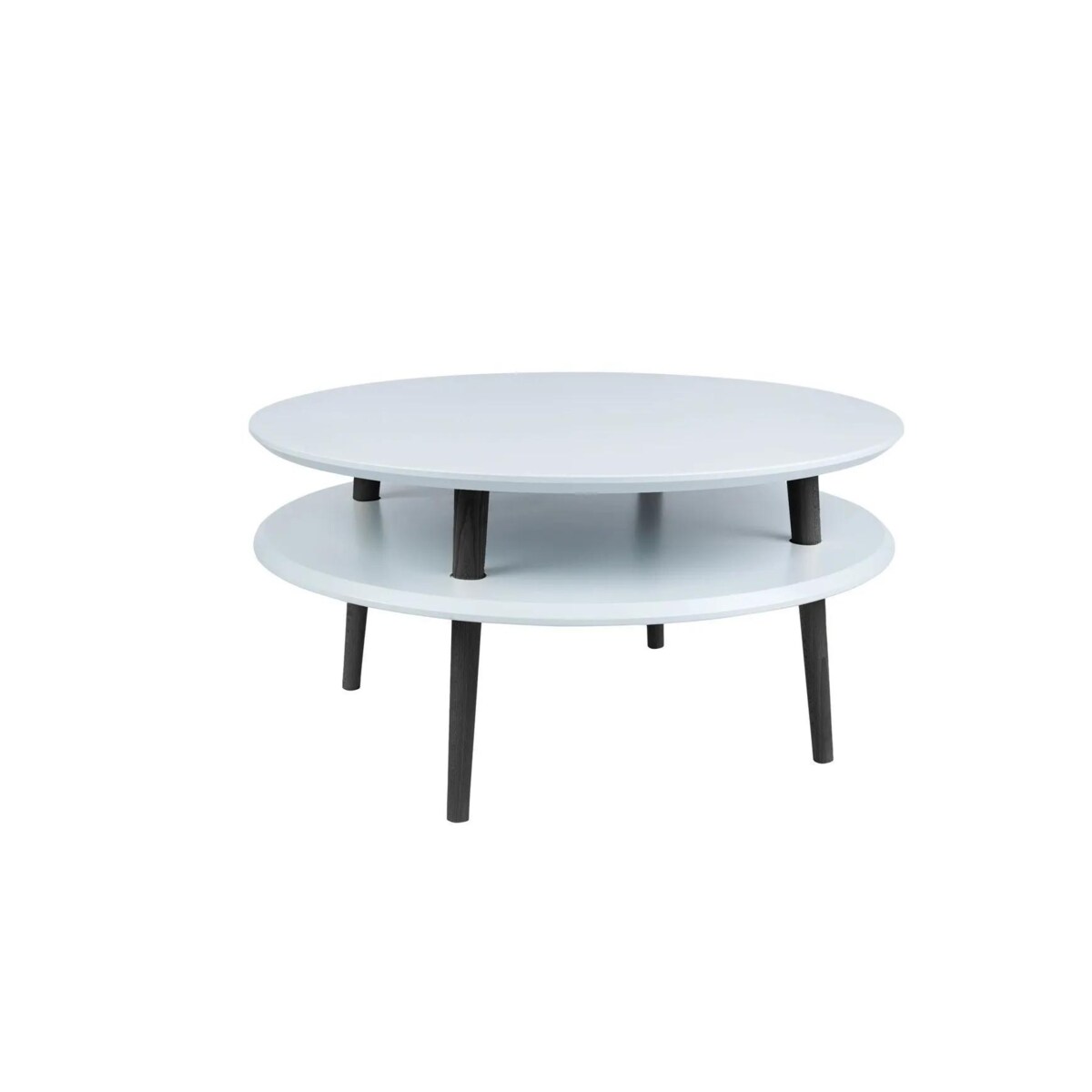 Stolik kawowy UFO Low jasnoszary czarne nogi | home&you