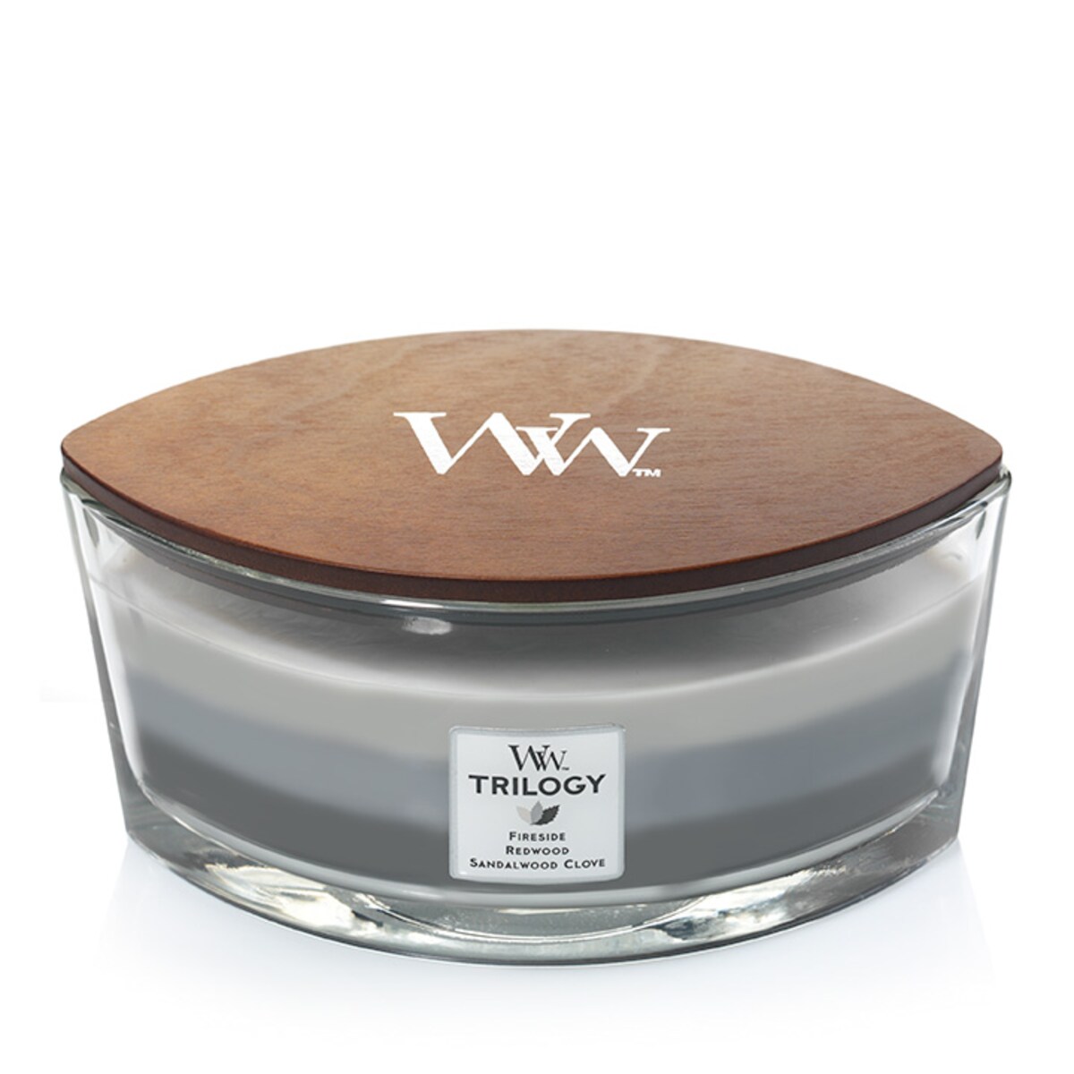 Świeca WoodWick Trilogy, WARM WOODS, Elipsa | home&you