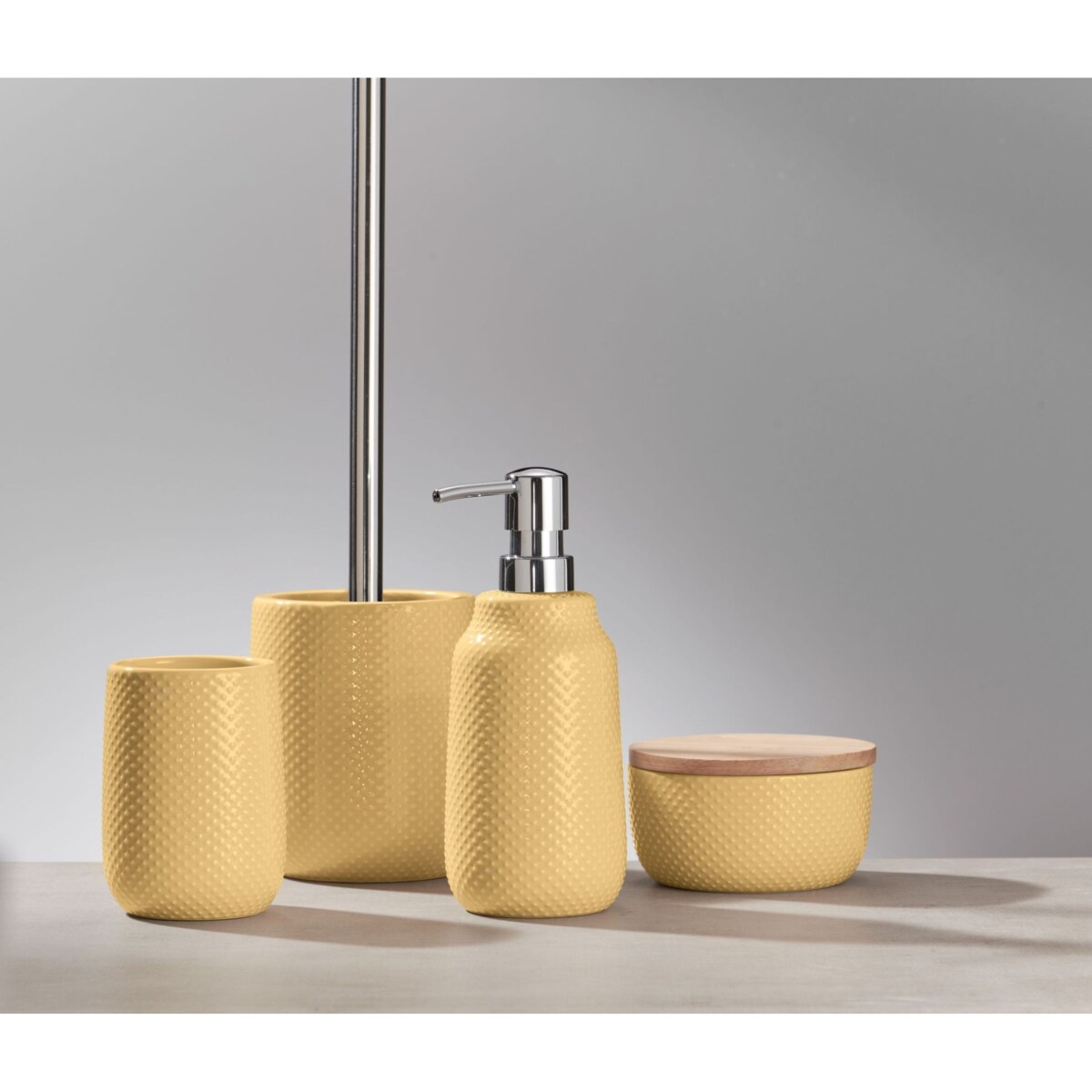 Kleine Wolke Dotty Szczotka WC ze stojakiem żółty | home&you