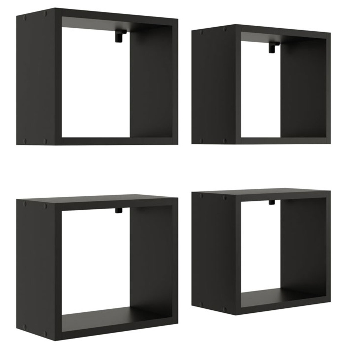 Zestaw czarnych kwadratowych półek - Hermos | home&you