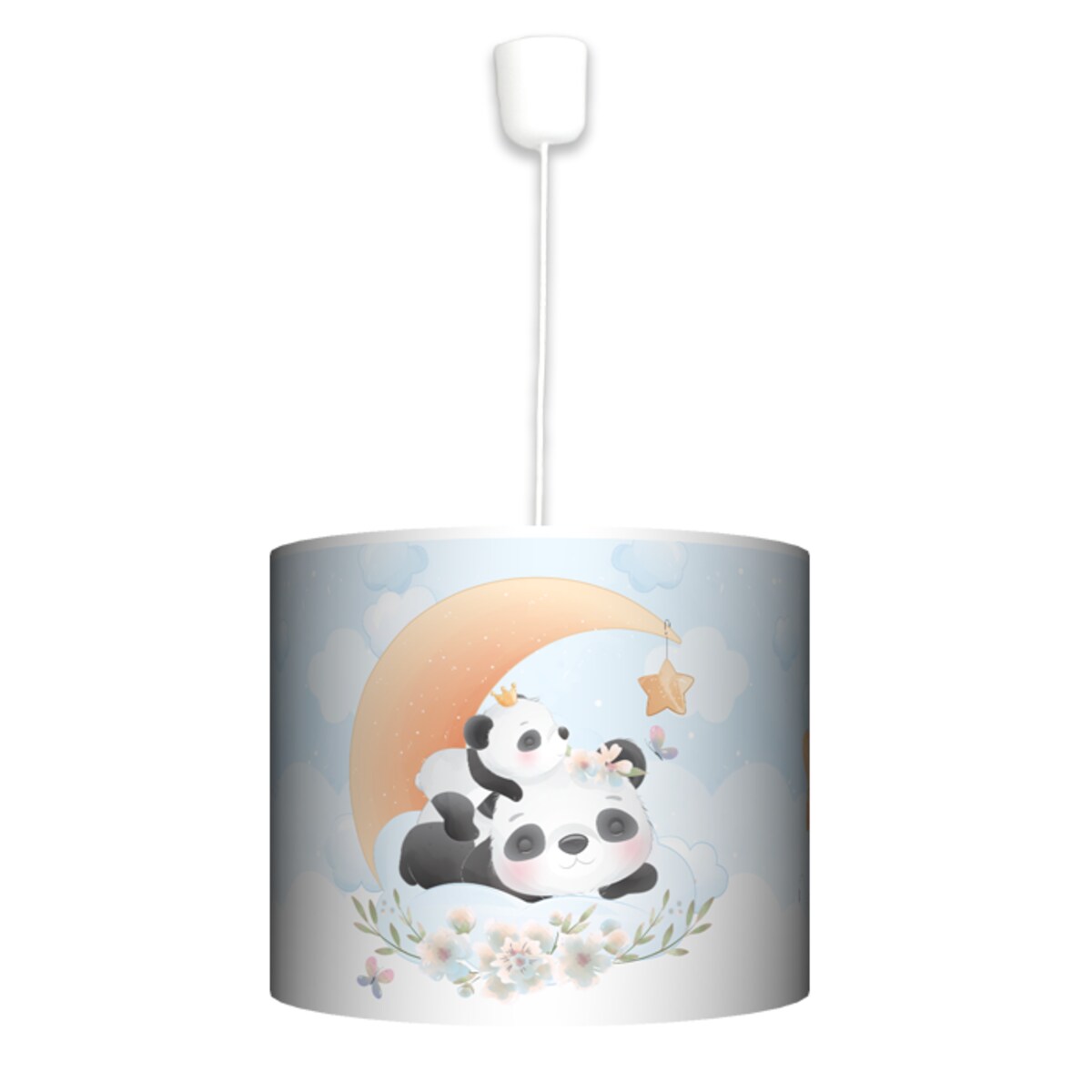 Lampa wisząca duża - Cute Panda (niebieska) | home&you