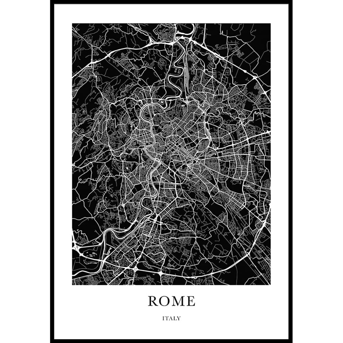 plakat rome mapa - rzym 21x30 cm | home&you