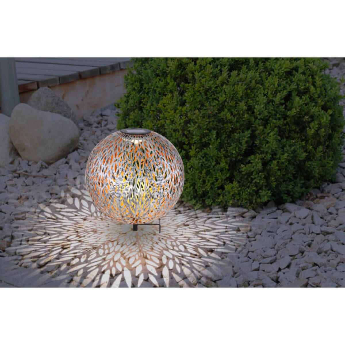 Ogrodowa lampa Solar 33627 Globo LED 0,06W 3000K kula ball IP44 srebrna ...