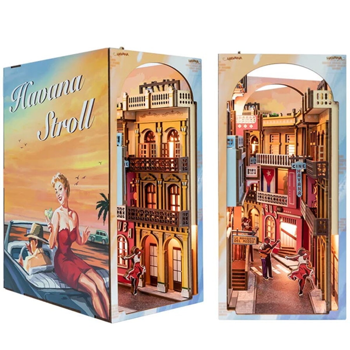 Miniaturowy domek Book Nook - Spacer po Havanie - CuteBee | home&you
