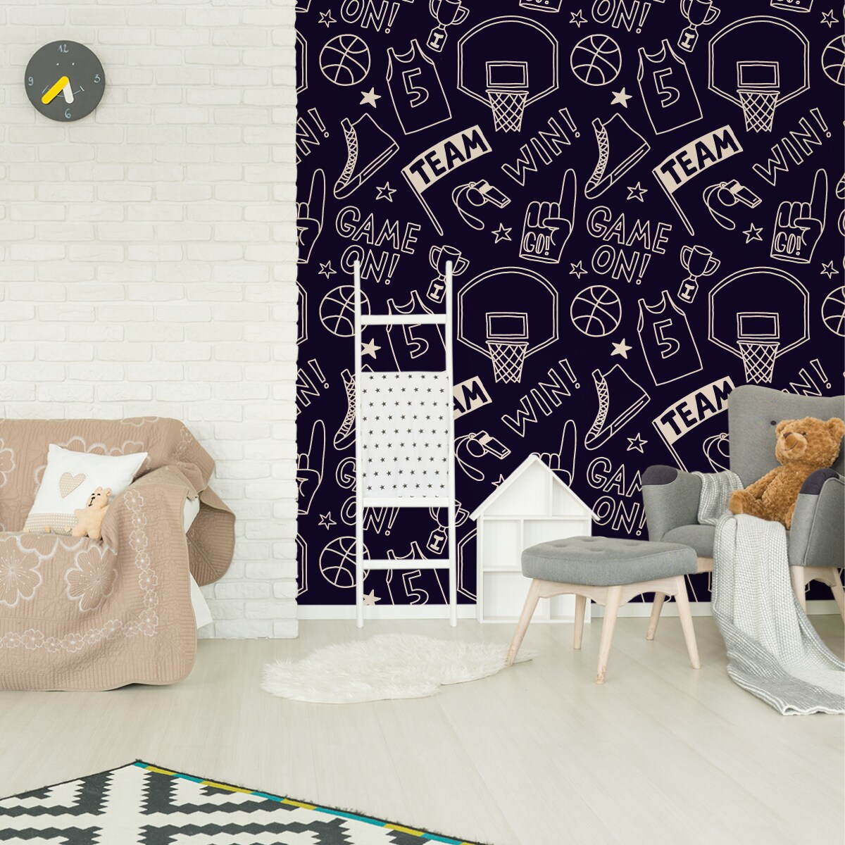 Tapeta KOSZYKÓWKA Piłki Sport Napisy Graffiti | home&you