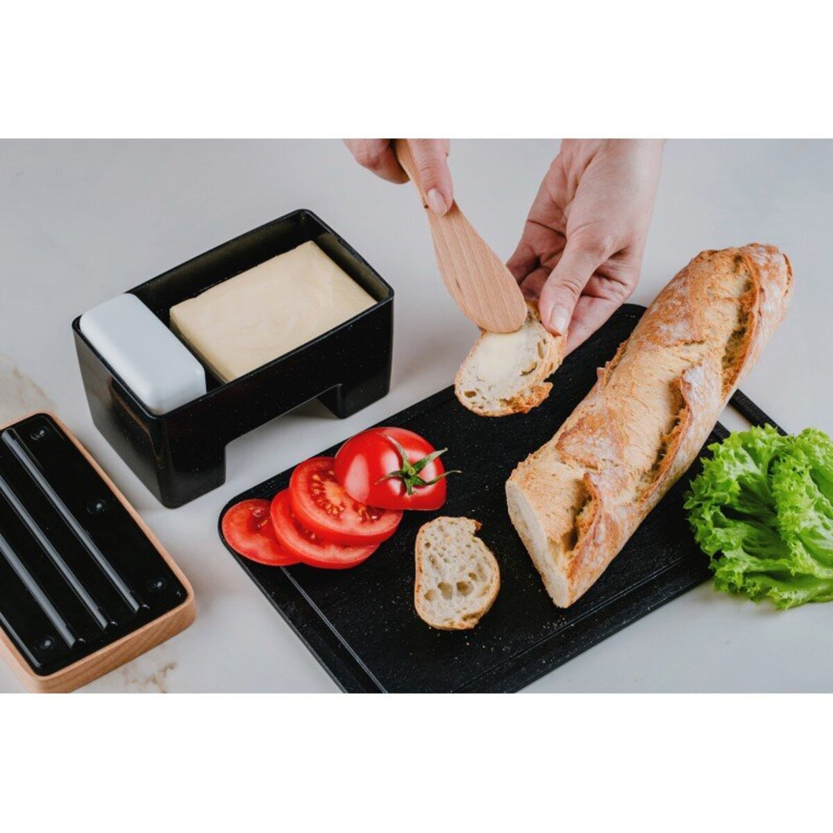 Deski do krojenia ze stojakiem SIMPLE, 3 sztuki | home&you