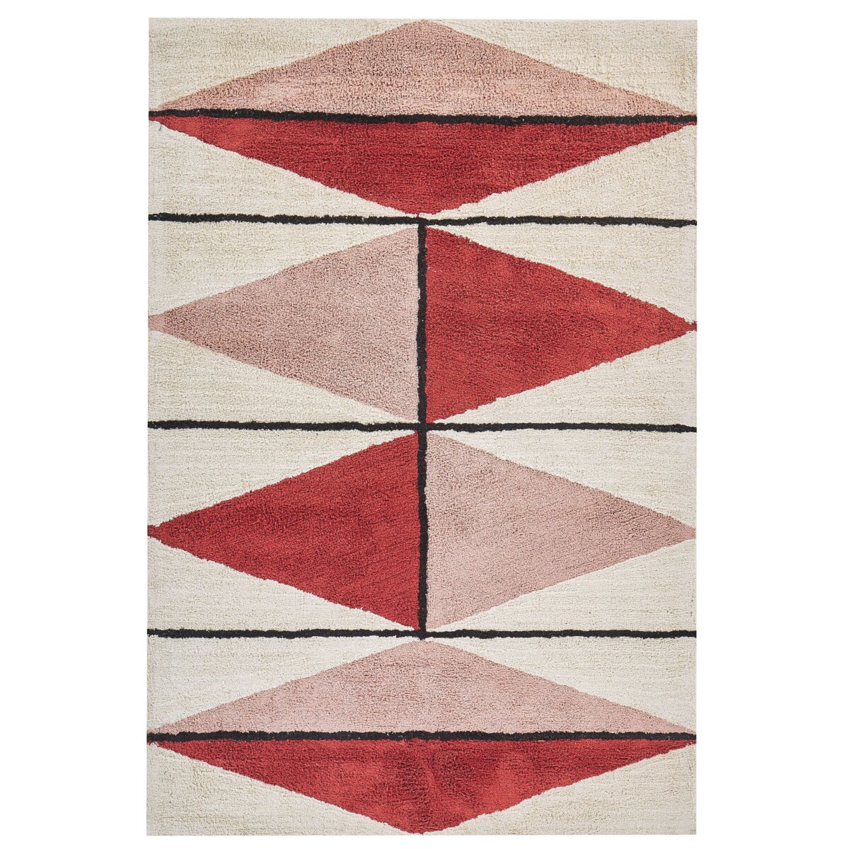 Dywan bawełniany geometryczny wzór 160 x 230 cm wielokolorowy Purnia