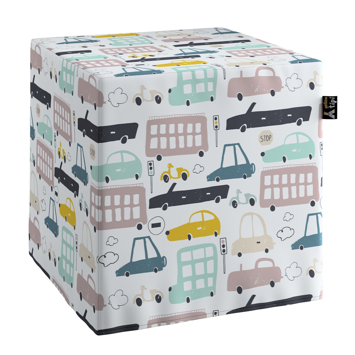 Puf kostka Nano, kolorowy, 40 x 40 x 40 cm, Magic Collection | home&you