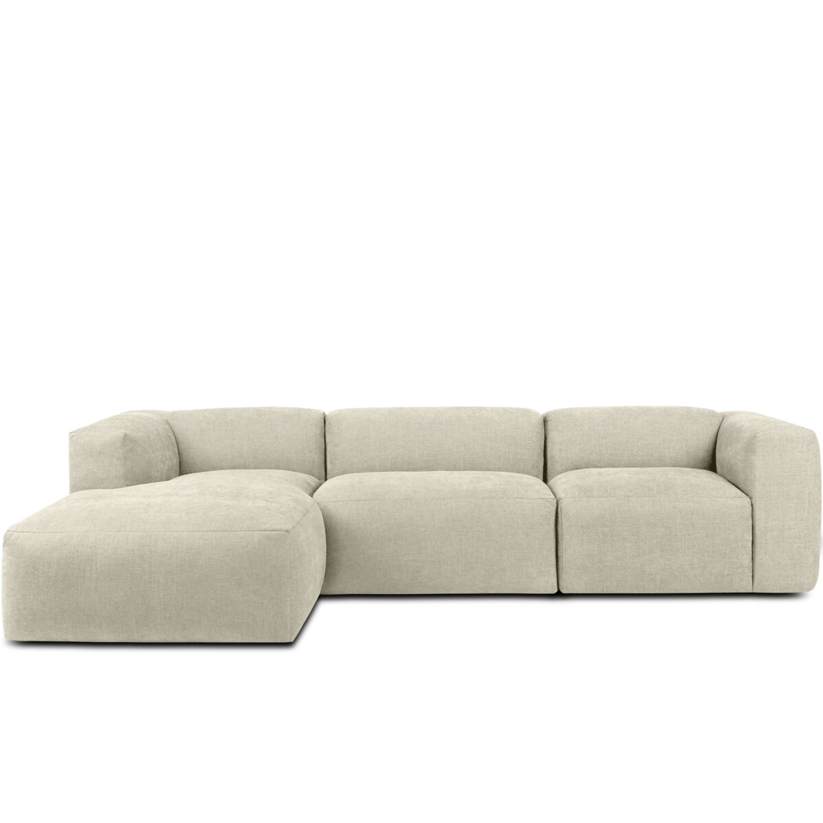 KONSIMO BUFFO Narożnik prawy z niezwykle miękkim i wygodnym siedziskiem, kolor ecru