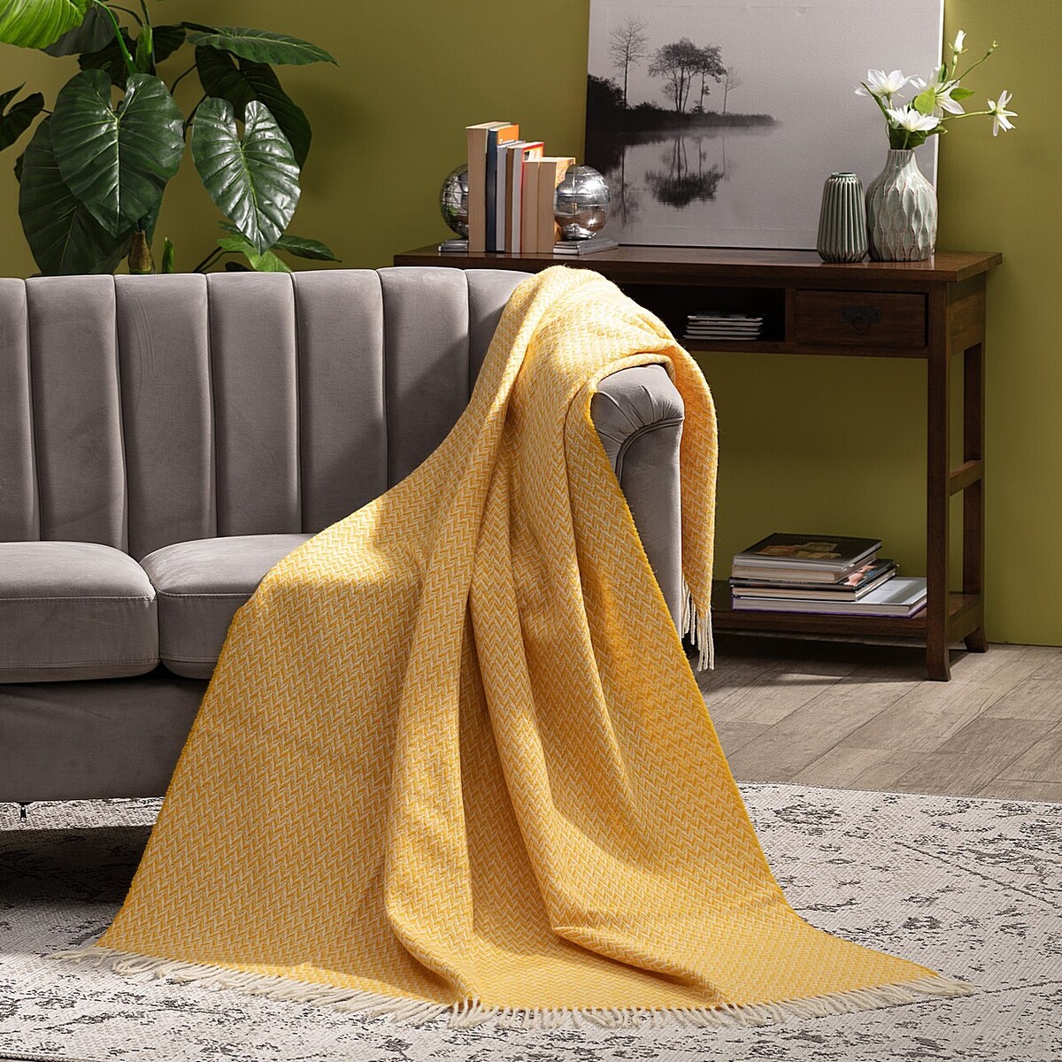 Pled Zelandia 140x200 chevron yellow, 140 x 200 cm | home&you