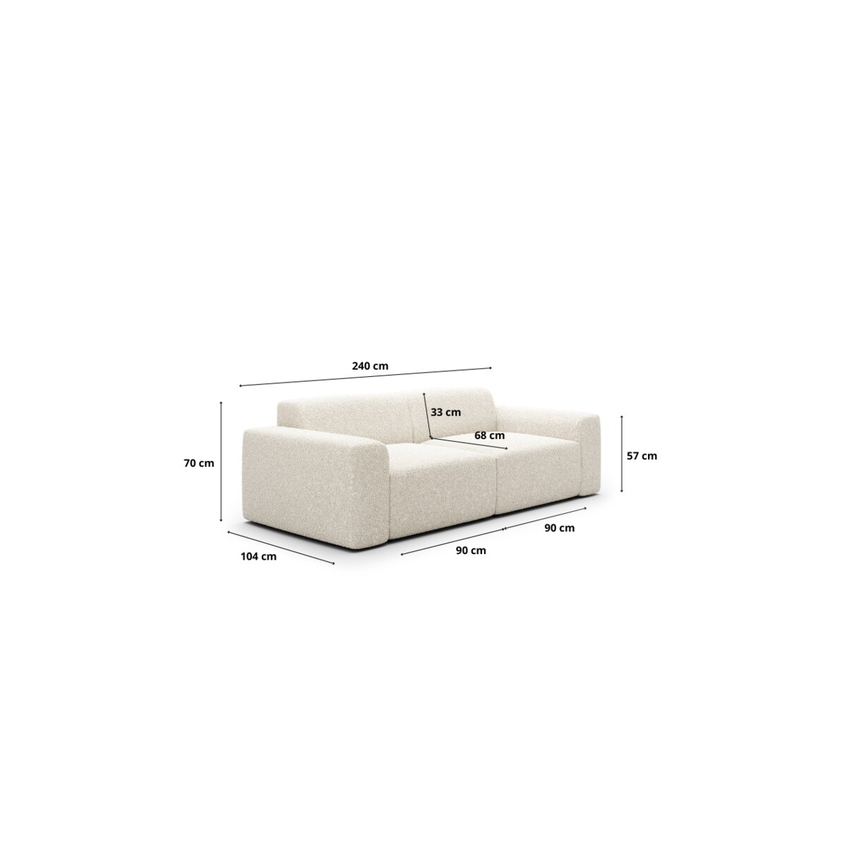 Sofa MODU II kolekcja modułowa Kolor: Centaur 12 | home&you