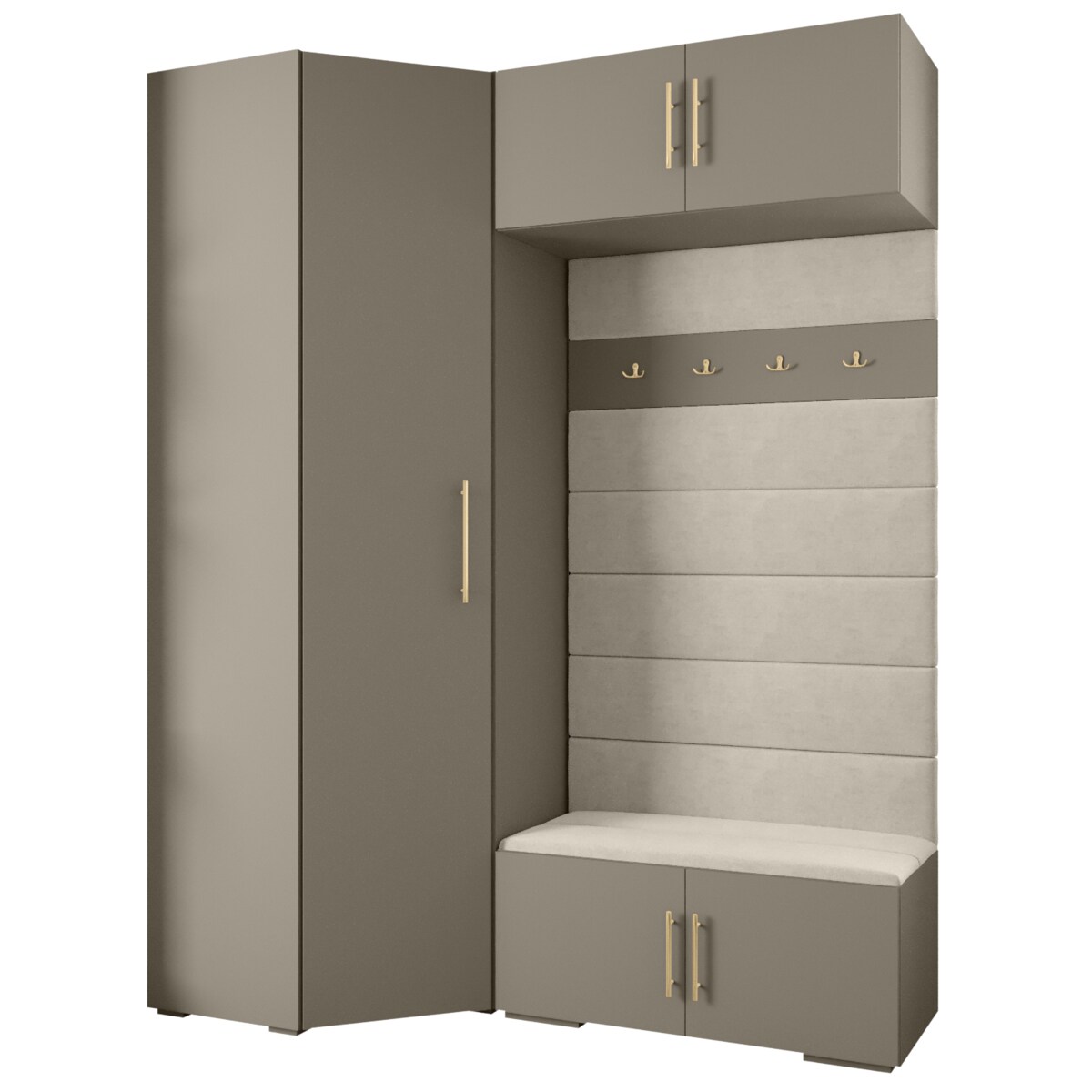 Garderoba do przedpokoju INOVA 3 Z21 kaszmir+złoty+manila02 | home&you