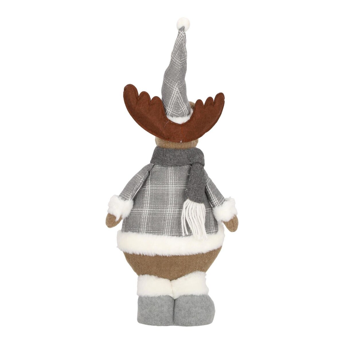 PLUSZOWY RENOFER Lucek 48 cm SZARY świąteczny | home&you