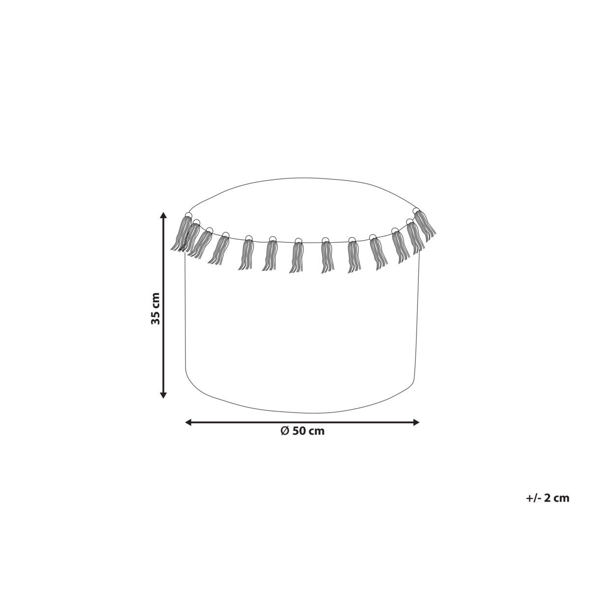 Puf 50 cm beżowy SARSAR | home&you