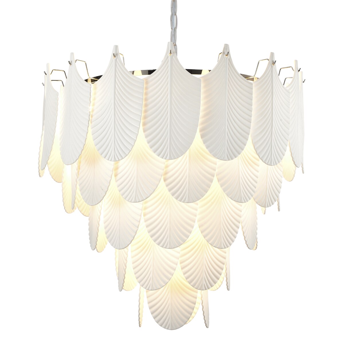 Wisząca lampa Palermo P21473WH Cosmolight ceramiczna liście białe ...