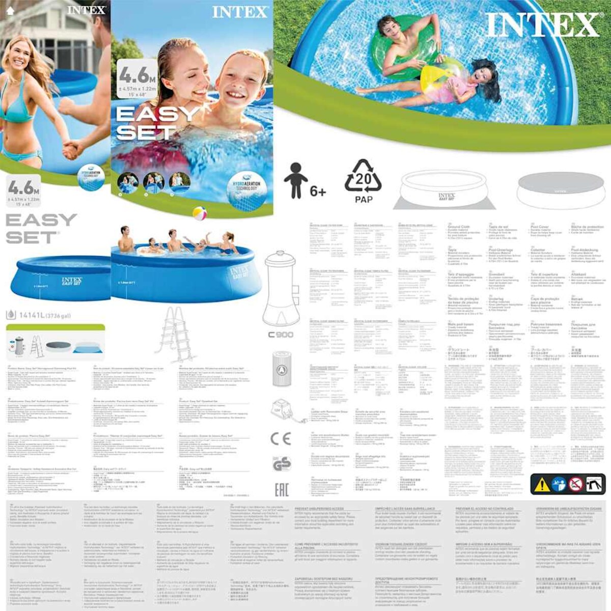 Intex Basen Easy Set, 457 x 122 cm, 26168GN | home&you