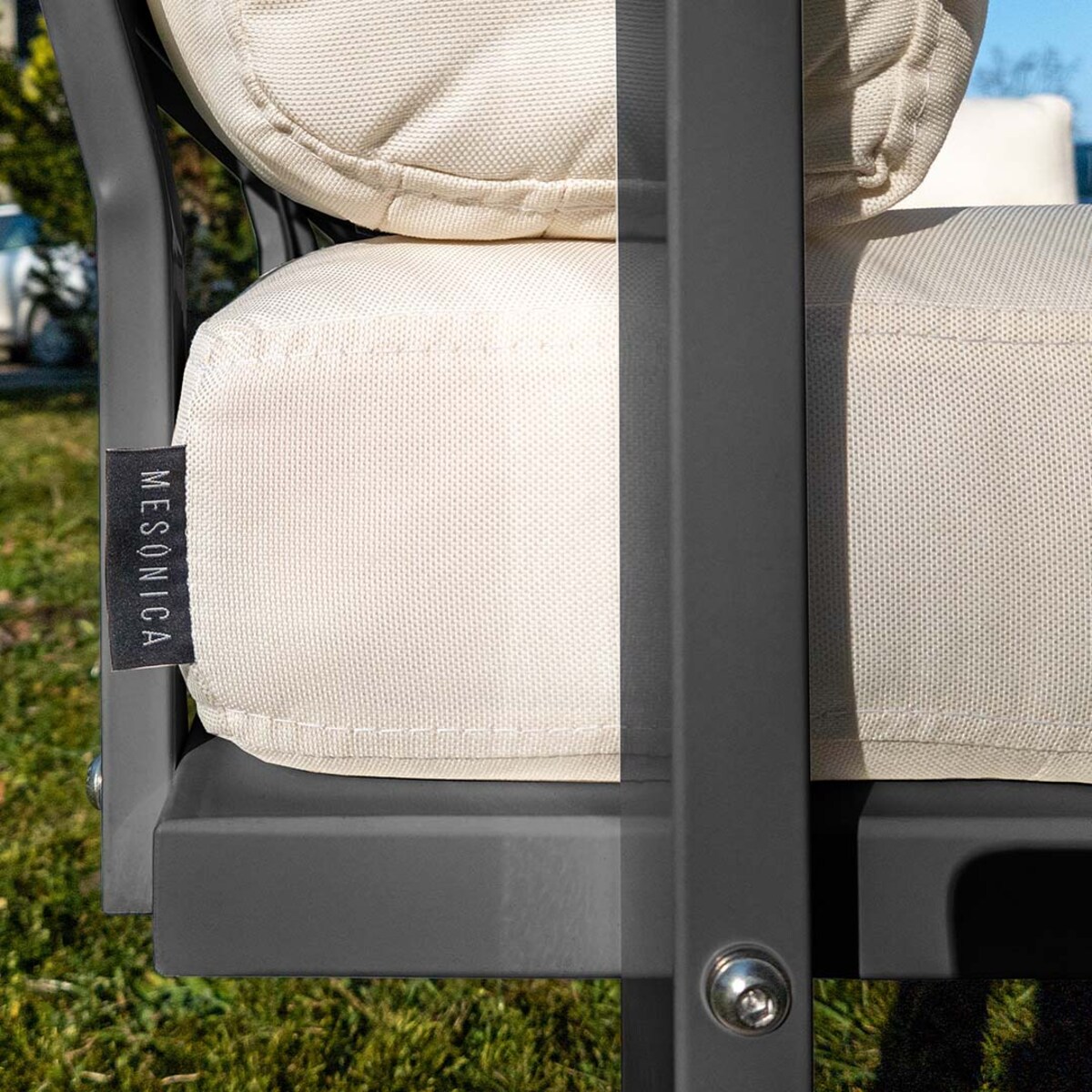 Canapé 2 places Soledo Beige clair - Cadre anthracite | home&you
