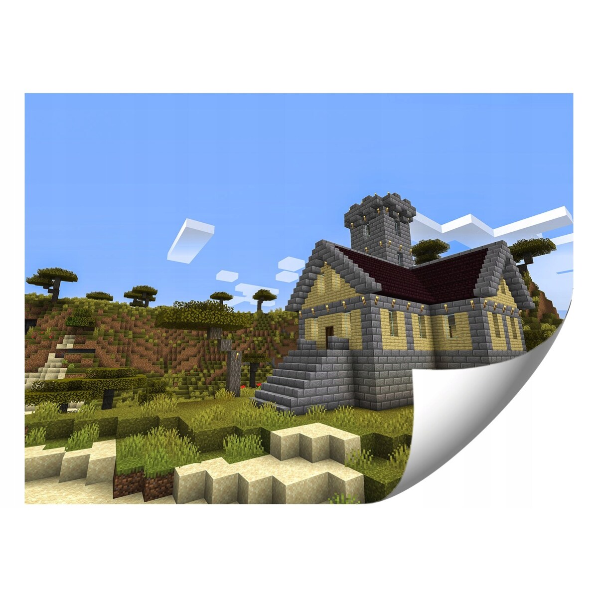 Fototapeta Dla Dziecka Zamek Minecraft 368X254 Do Sypialni | home&you