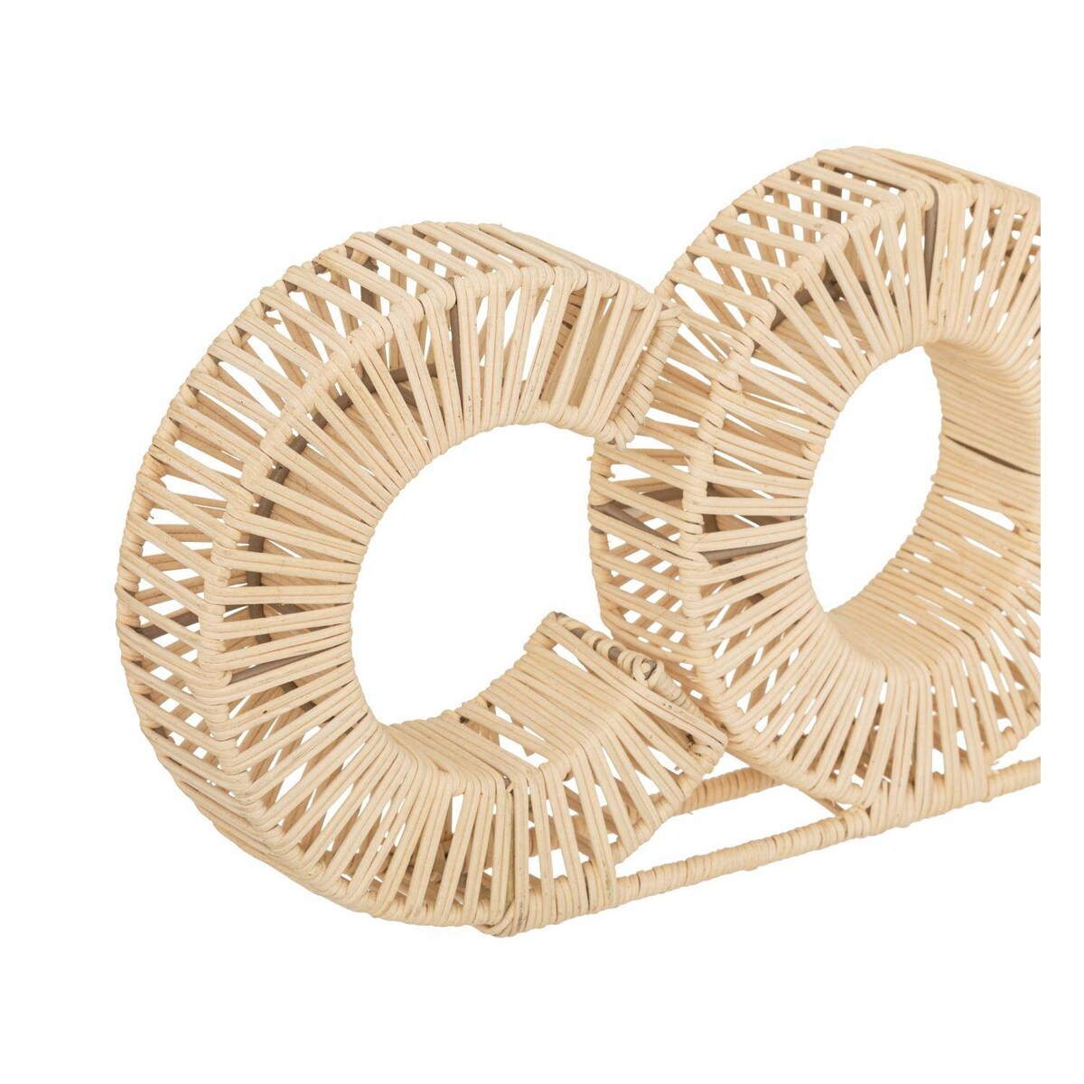 Dekoracja stojąca do salonu Cosy, żelazo i rattan, 64 x 5,5 x 20 cm ...