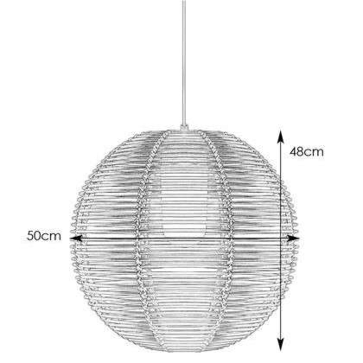 Zewnętrzna LAMPA wisząca SAGE 107979 druciana OPRAWA ogrodowy ZWIS kula ...