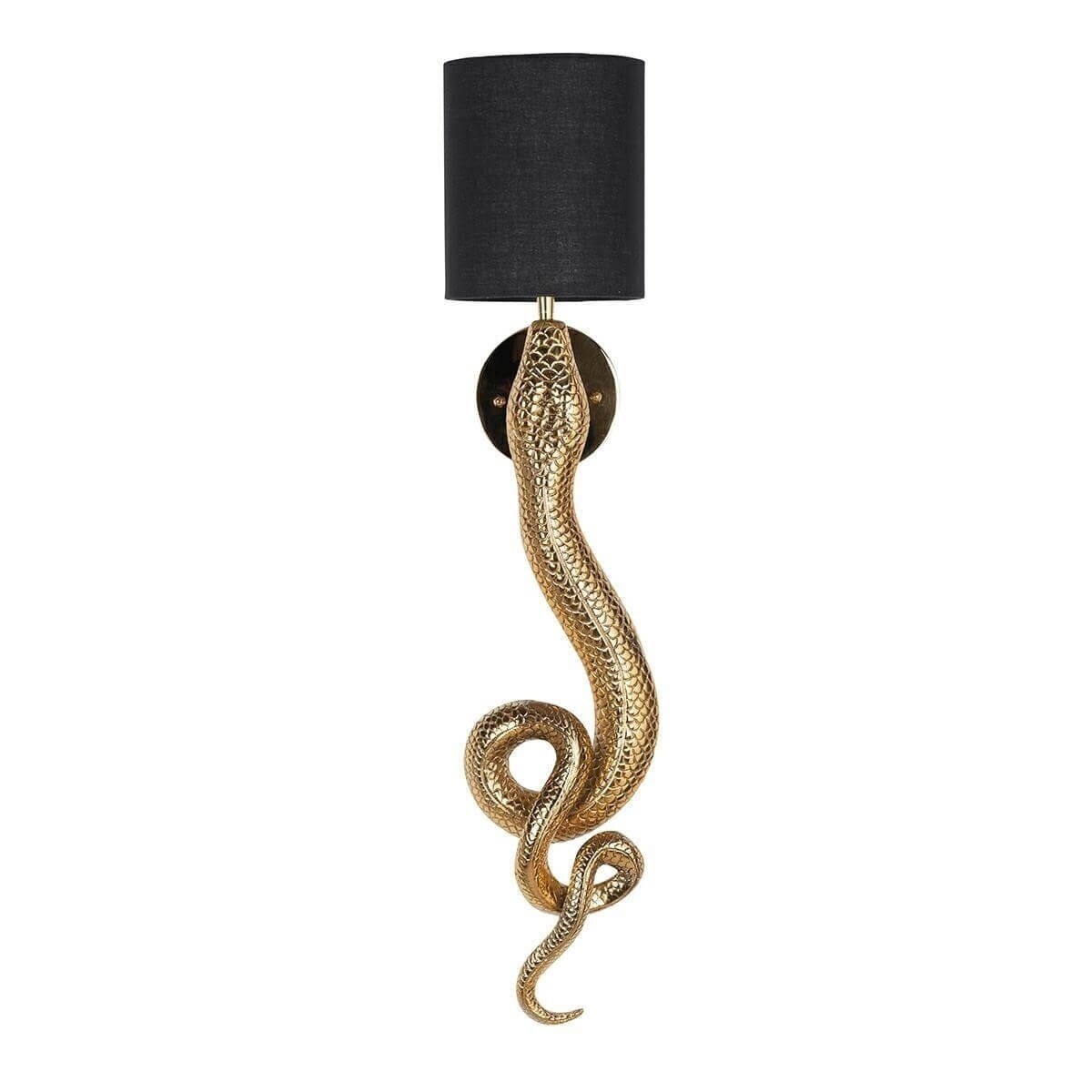 Designerska lampa ścienna Daine -ML-0004 King Home wąż złoty czarny ...