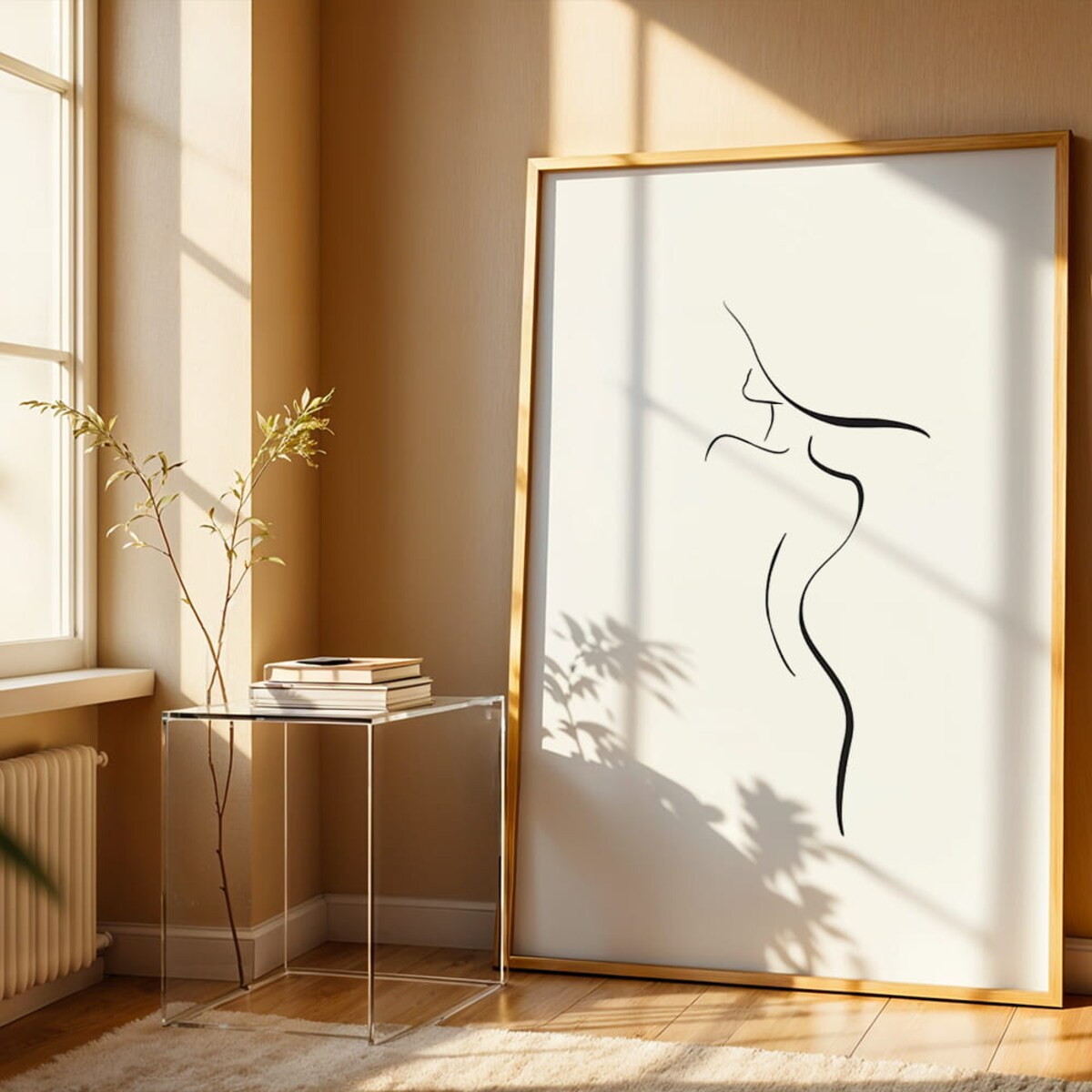 plakat line art mystery lady 1 30x40 cm | home&you
