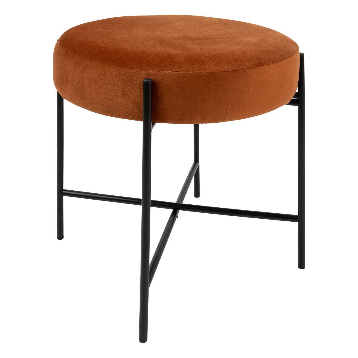 Taboret welurowy ARTY, Ø 47 cm | home&you