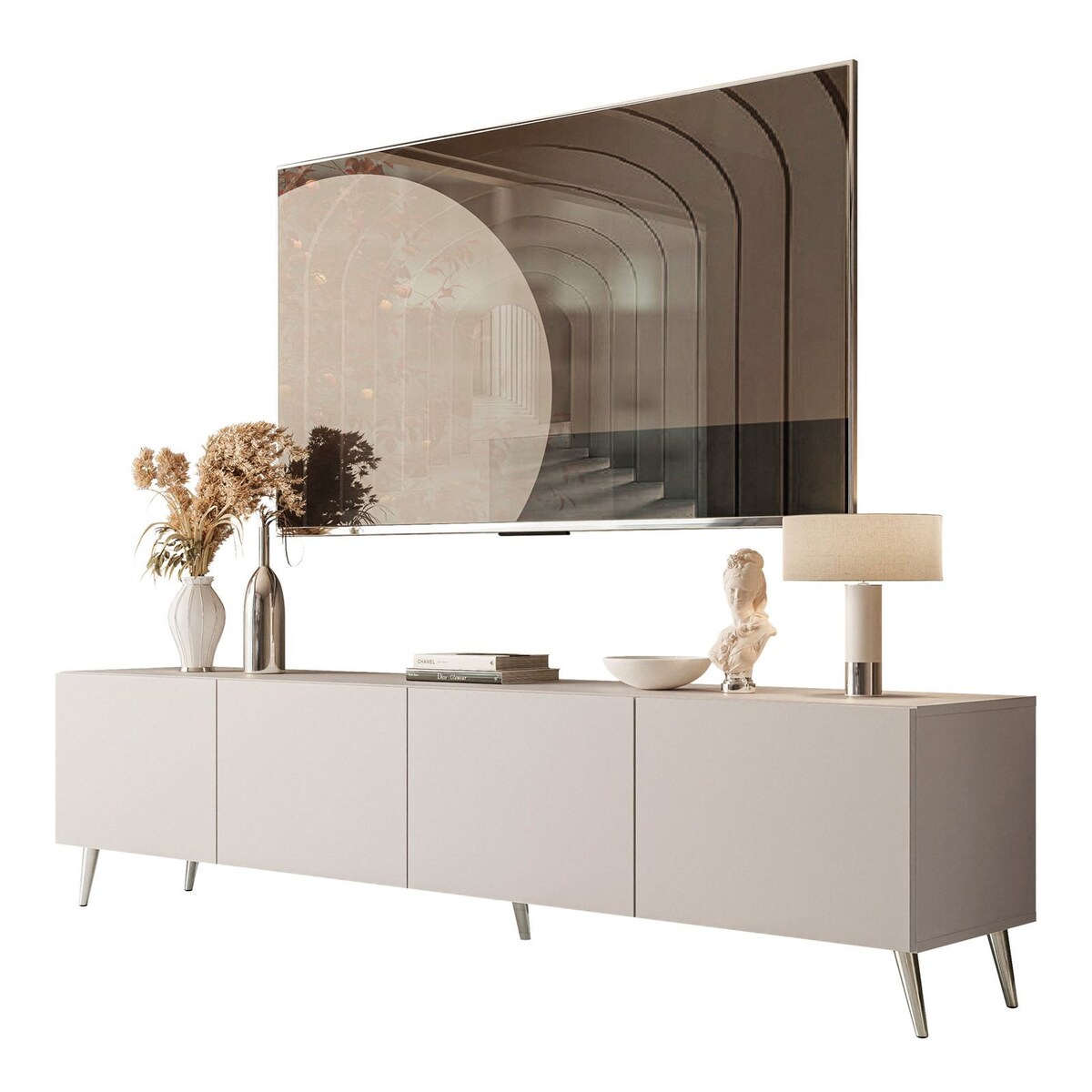 Szafka RTV COLGANTE KASZMIR 200 cm chromowane nogi | home&you