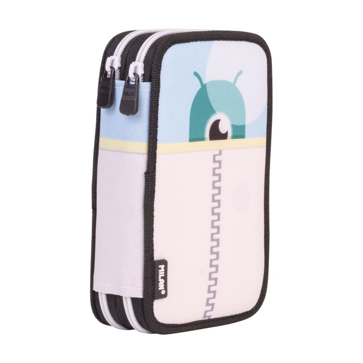 Piórnik 2-poziomowy z wyposażeniem MILAN ALIENS, niebieski | home&you