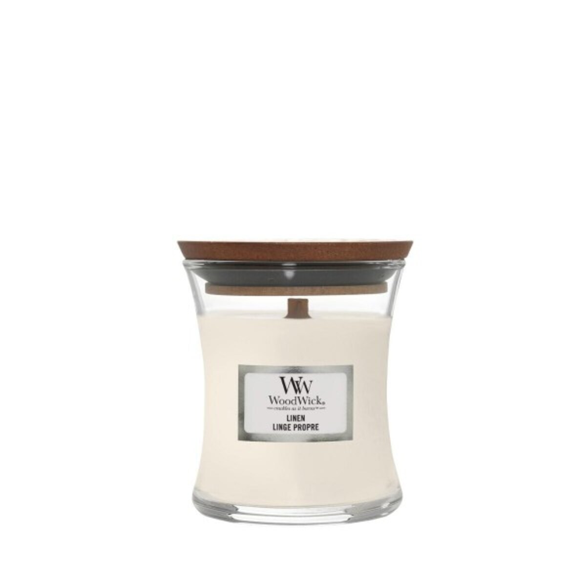 WoodWick świeca mała LINEN | home&you