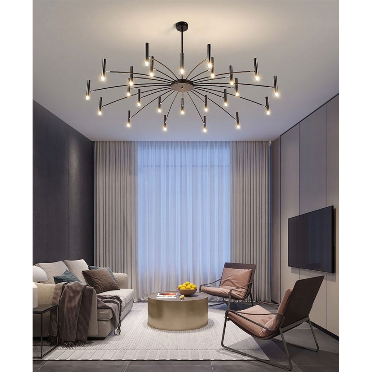 Lampa Sufitowa Wisząca Czarna Nowoczesna 15X25W G9 | home&you