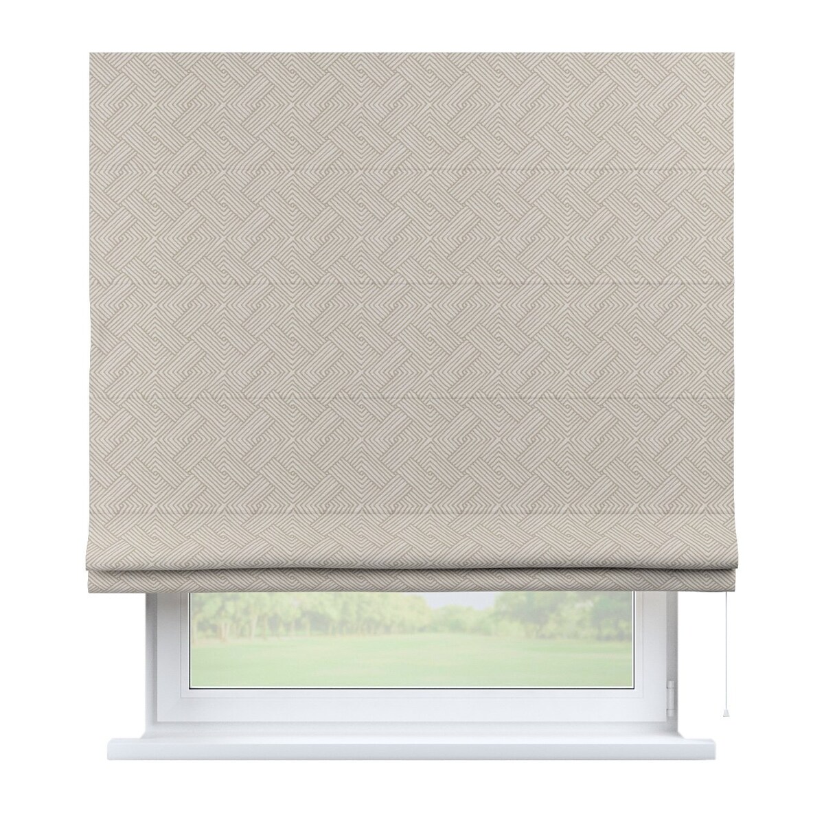 Roleta rzymska Bari, beżowo-kremowe geometryczne wzory, Sunny | home&you