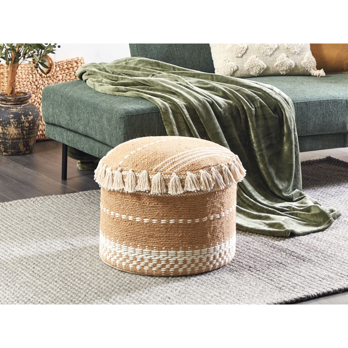 Puf 50 cm beżowy SARSAR | home&you