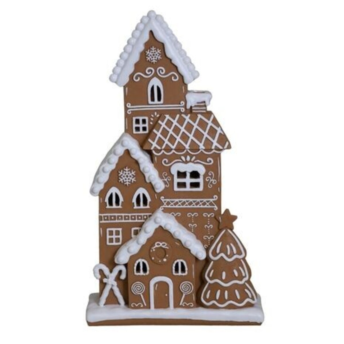 Dekoracja - piernikowy domek PAYAG brąz 40x23,5 cm | home&you