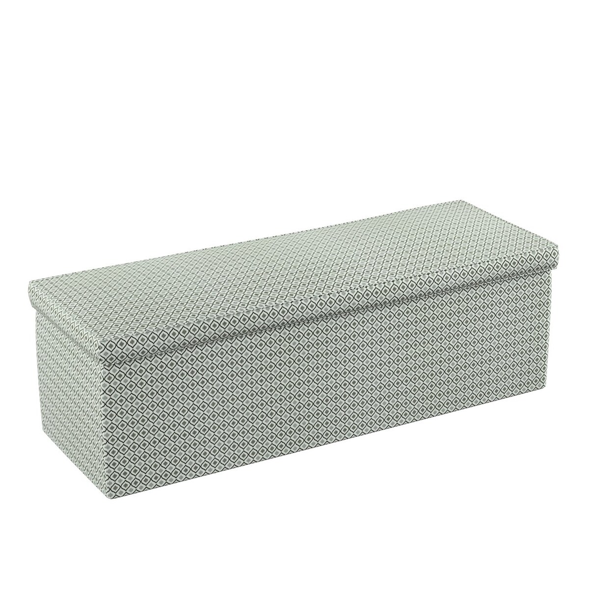 Skrzynia tapicerowana, szaro-biały wzór , 90 x 40 x 40 cm, do -50% ...