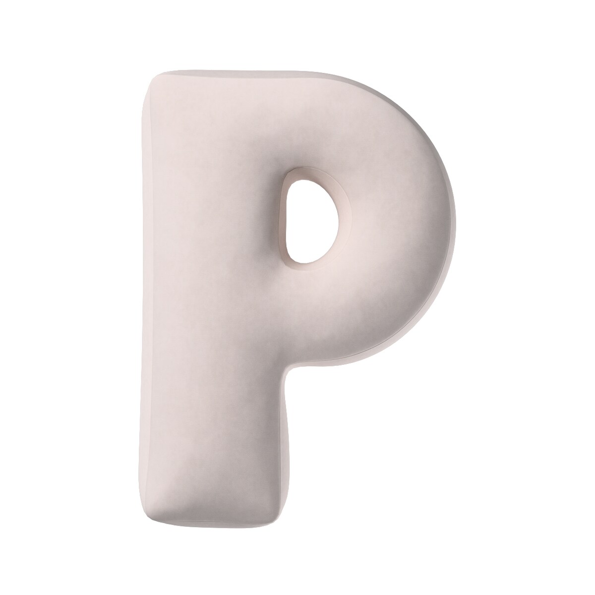 Poduszka literka P, ecru, 35x40cm, Rainbow Cream | home&you