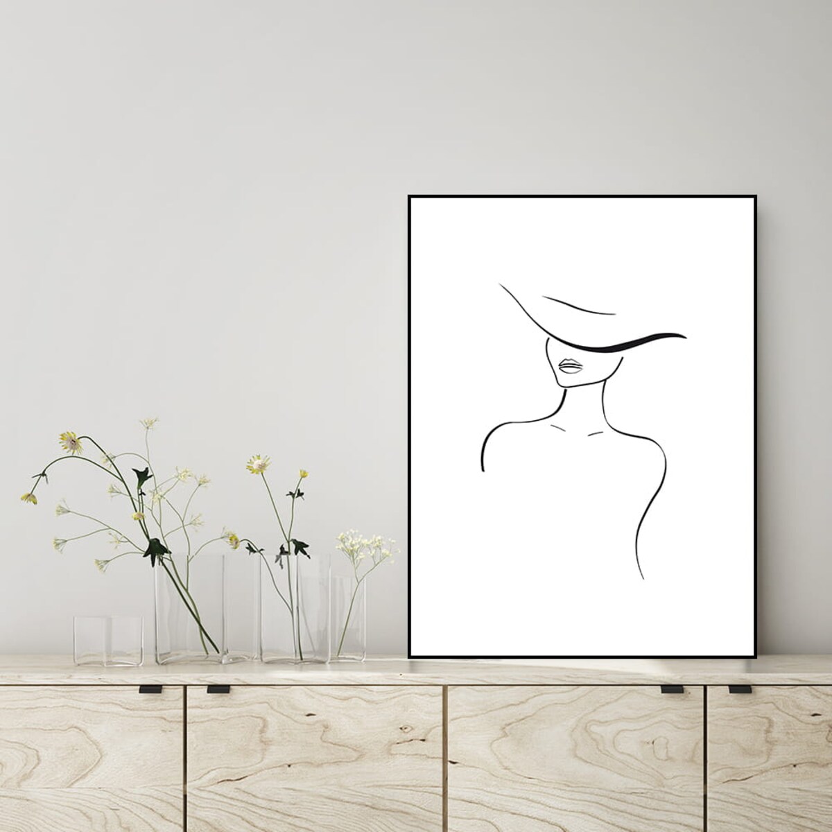 plakat line art mystery lady 2 21x30 cm | home&you