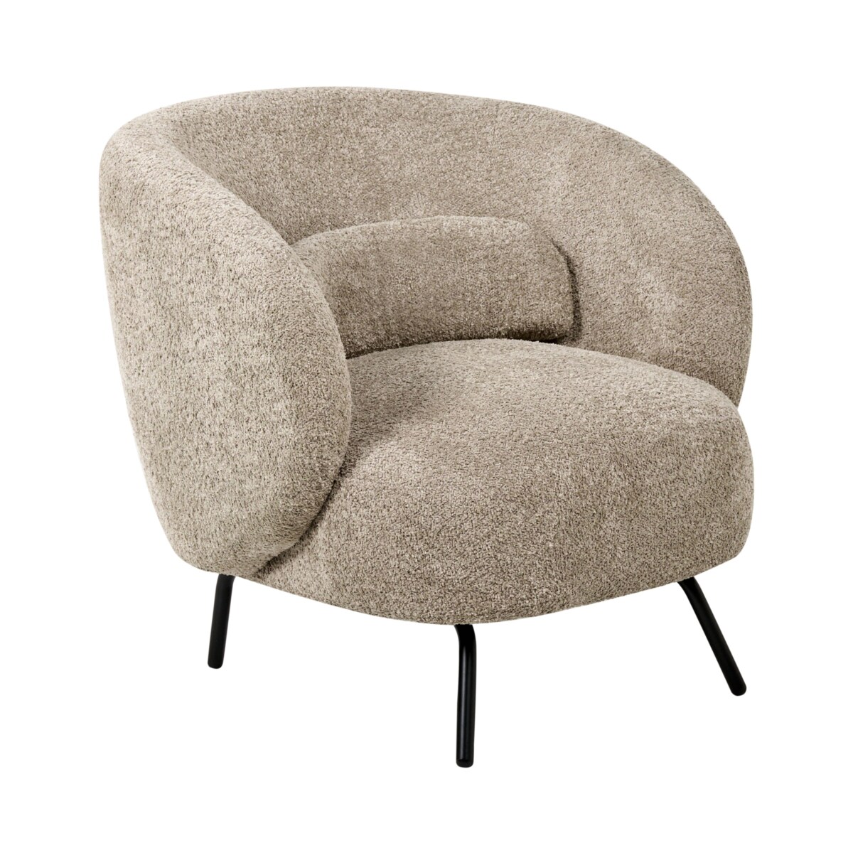 Fotel koktajlowy tapicerowany boucle baranek w stylu glam retro ...