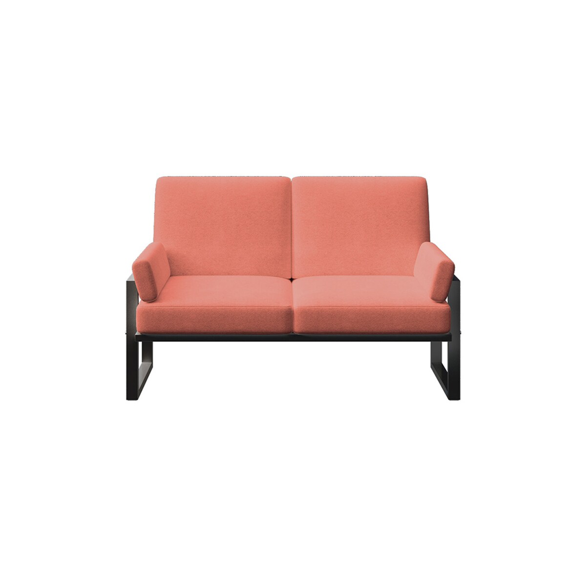 Canapé 2 places Soledo Corail - Structure anthracite | home&you