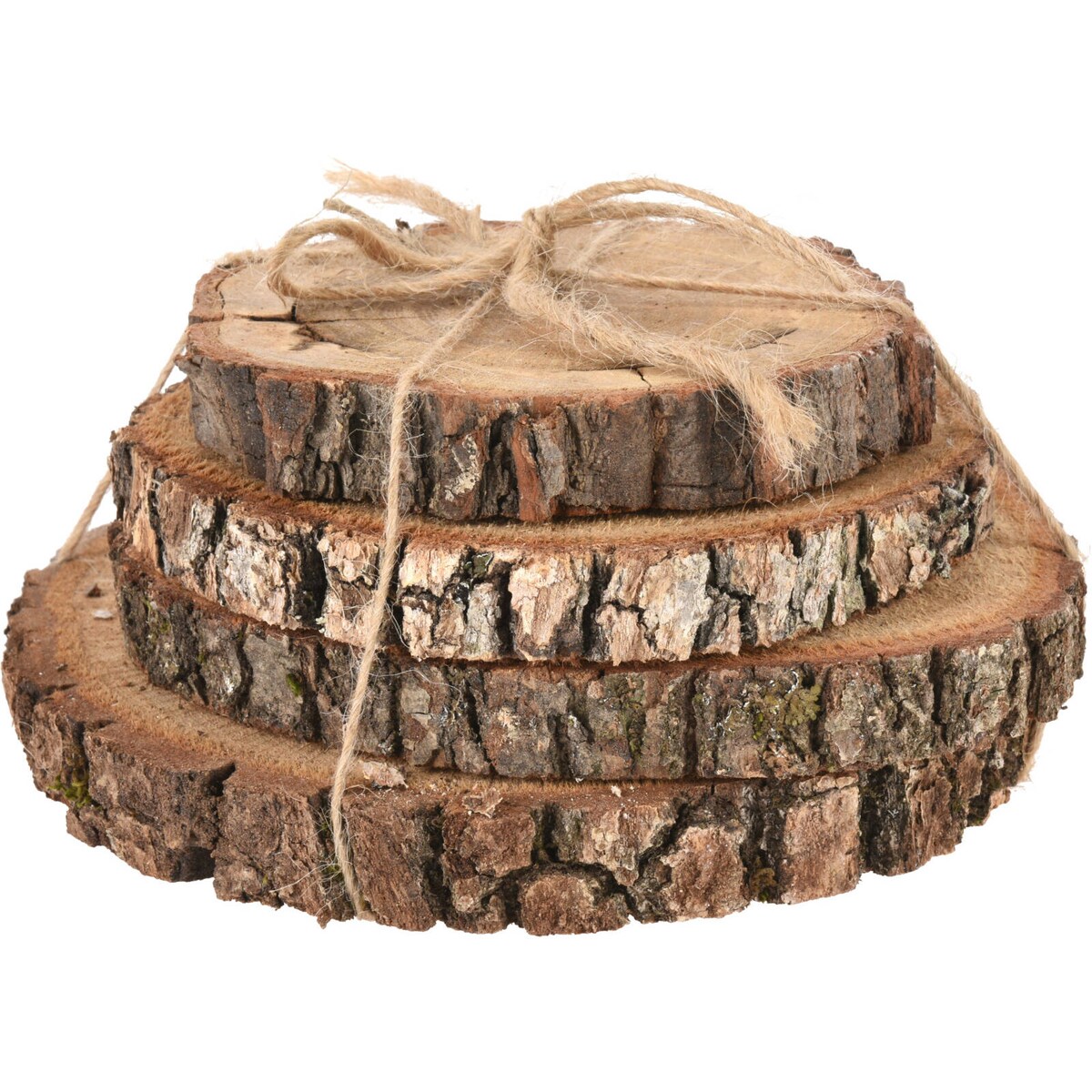 Plastry drewna pod talerz, dębowe, 4 sztuki | home&you