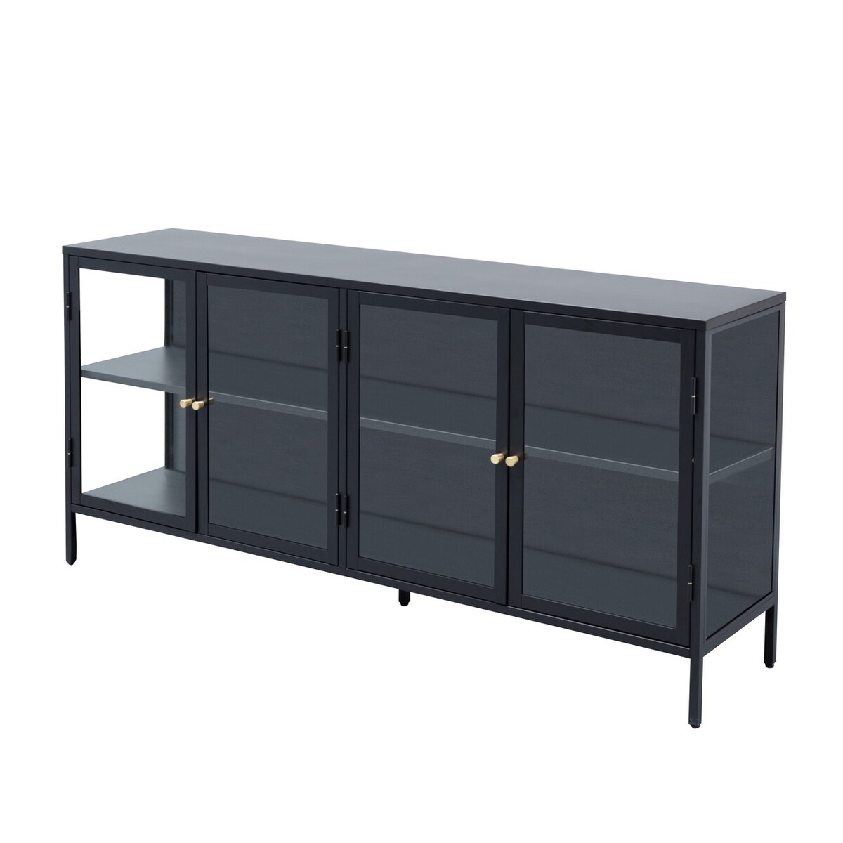 Komoda Xappa black, 170,5 x 40,5 x 85 cm | home&you